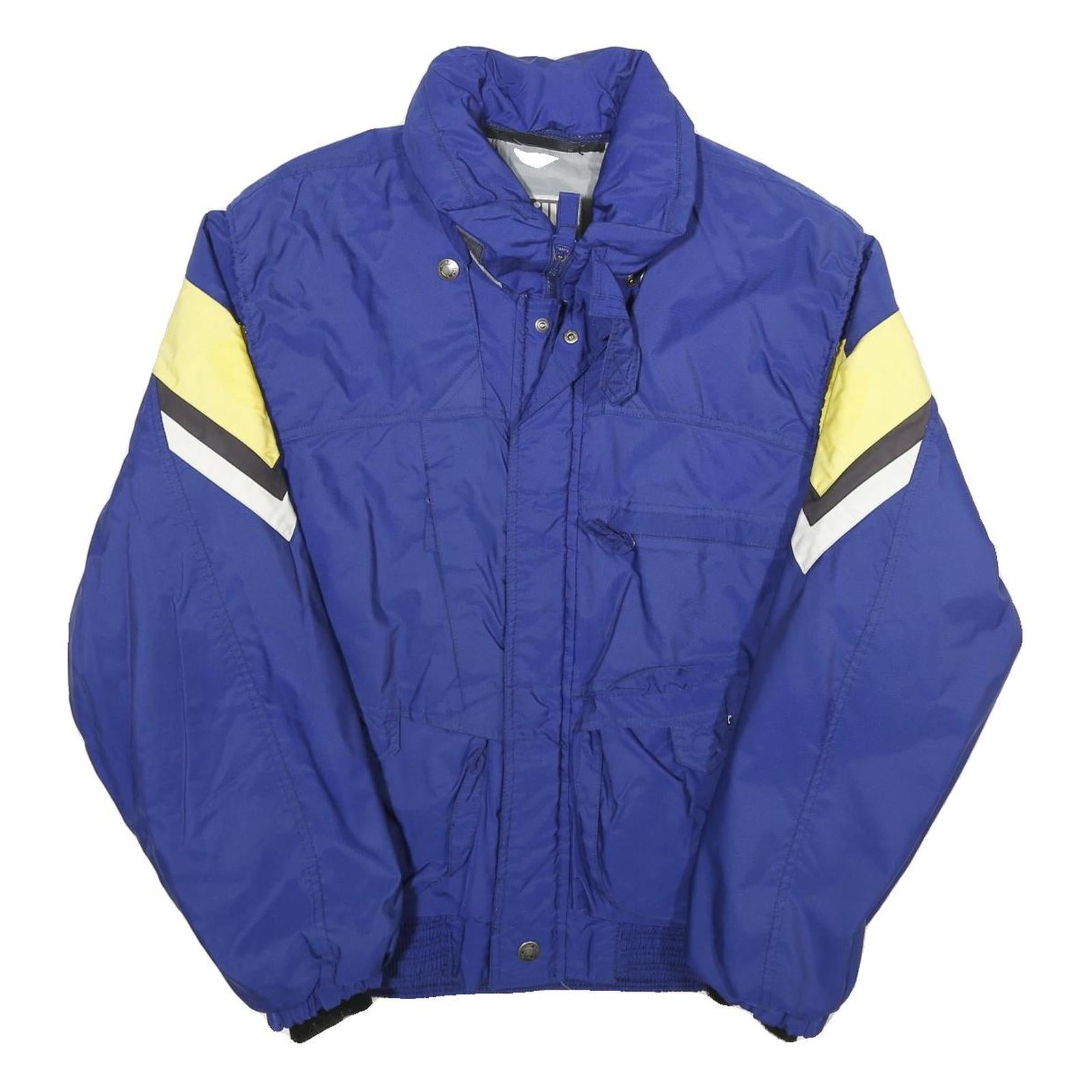 KILLY Mens Blue & Yellow Outdoor Jacket S Nylon Colourblock Zip Pocket ...