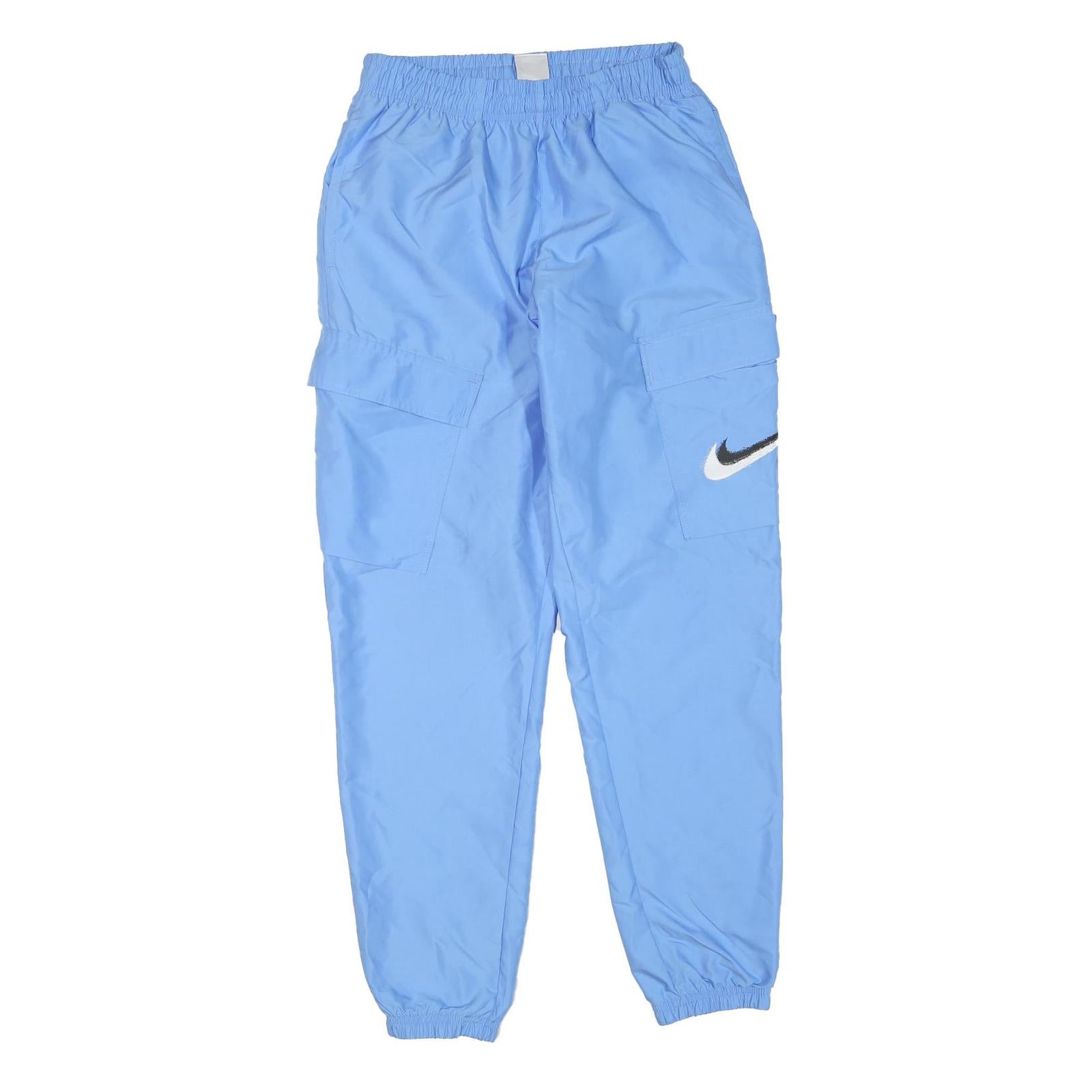 NIKE Mens Joggers Blue S W28 L30 Casual Fit Cargo Style Swoosh Logo ...