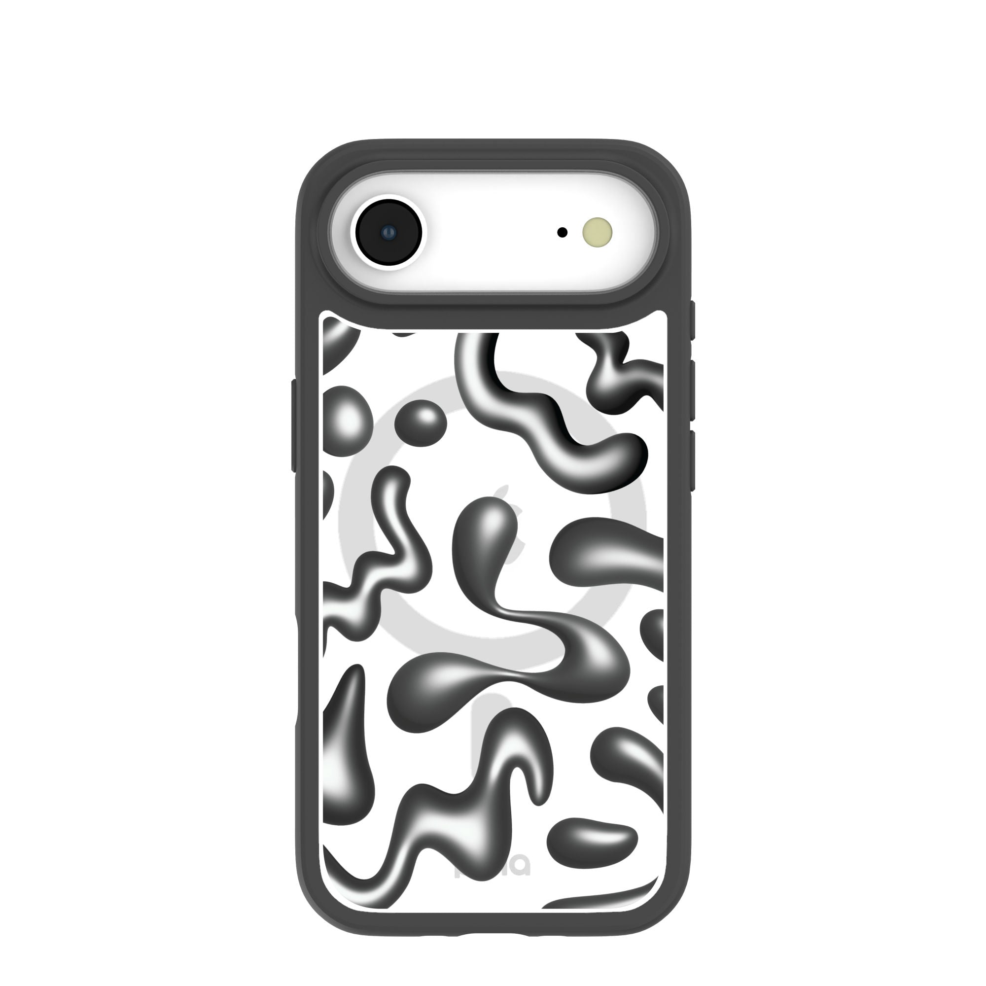 Clear Chrome Doodles iPhone Air Case With Noir Ridge (MagSafe included ...