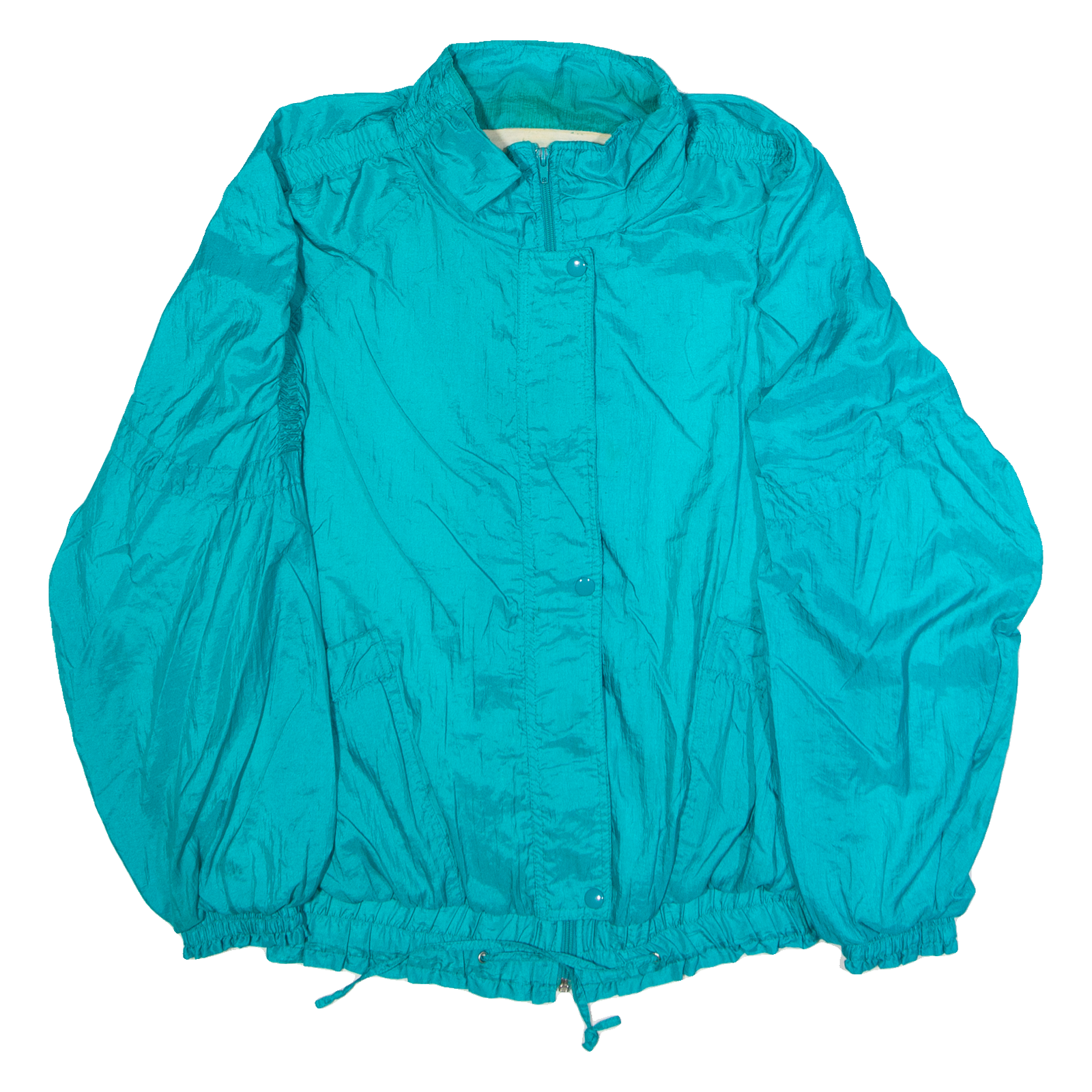 LAURA KATHERINE Womens Shell Jacket Green Nylon 90s L – Cerqular