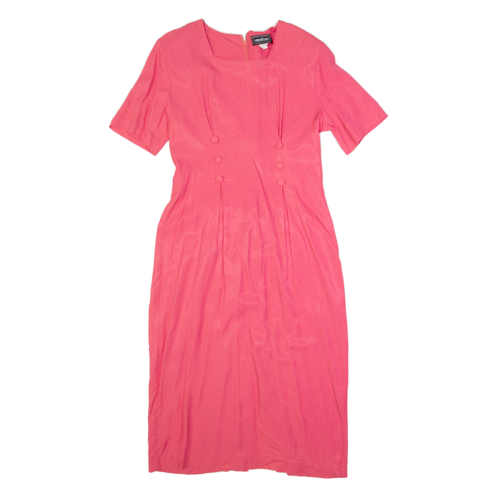 IMPULSIVE Womens Pencil Dress Pink 90s Short Sleeve Midi M – Cerqular