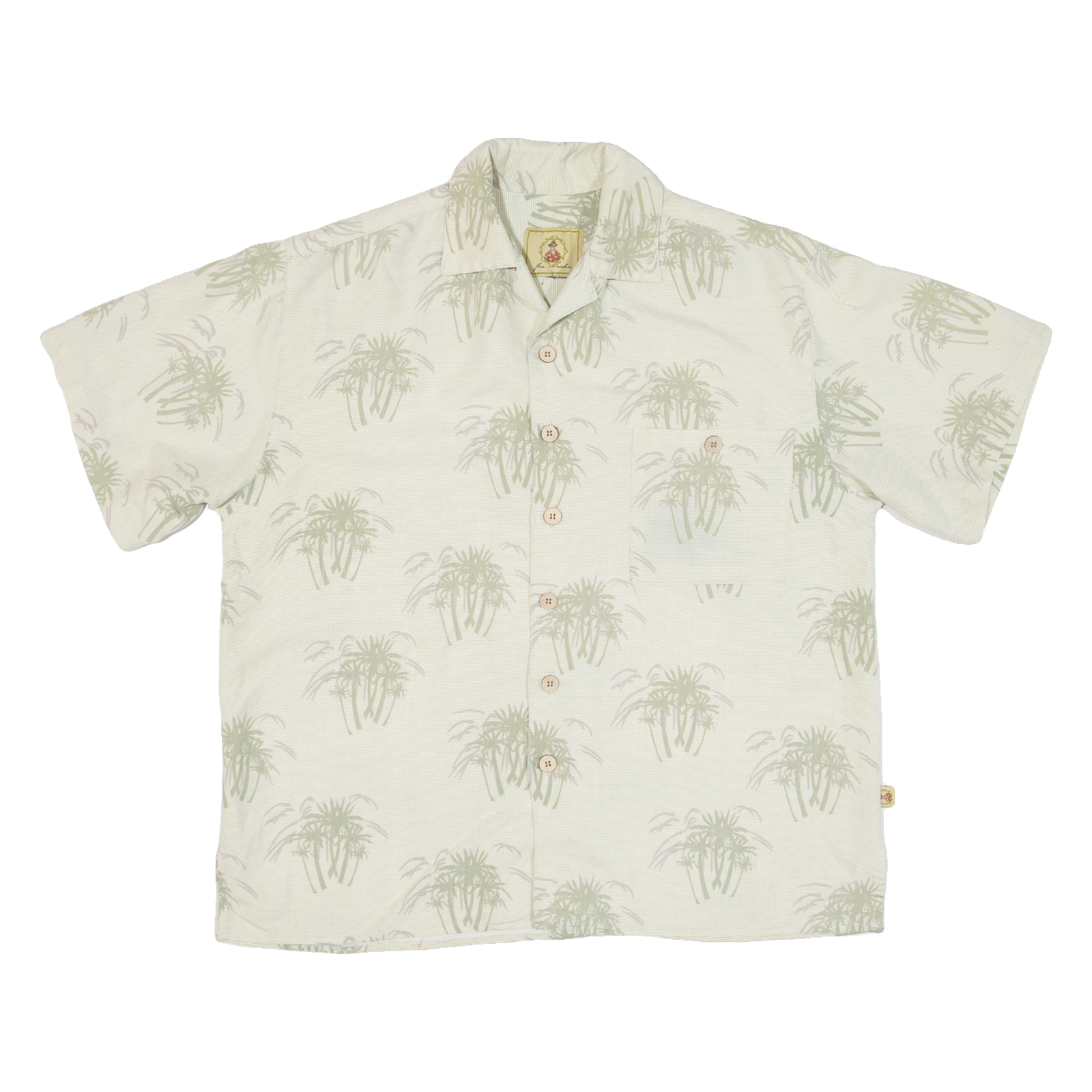 JOE MARLIN Mens Hawaiian Shirt Beige Floral M – Cerqular