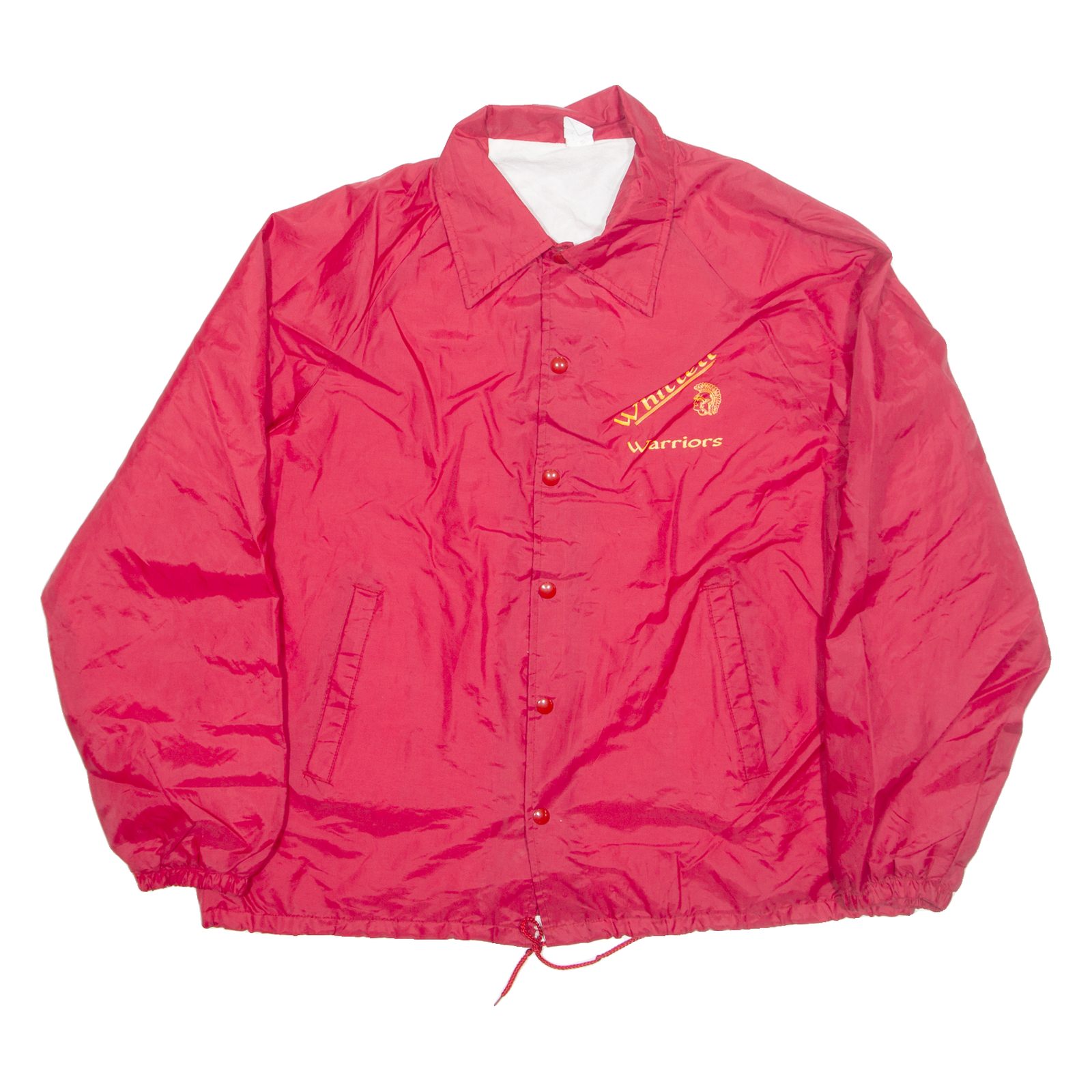 Whittell Warriors Mens Coach Jacket Red Nylon USA XL – Cerqular