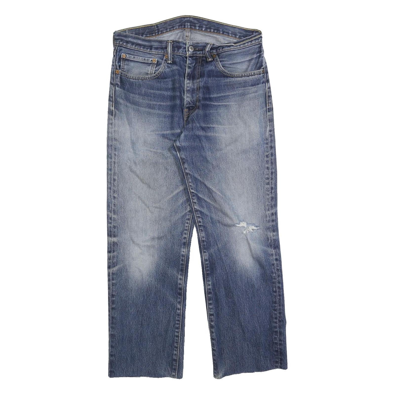 LEVI'S 751 Mens Jeans Blue Relaxed Straight Denim Medium W34 L28 Class ...
